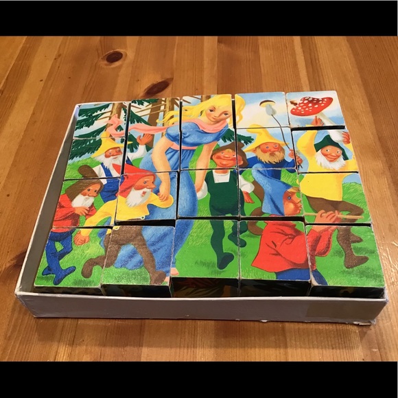 Vintage | Games | Vintage Block Puzzle Fairy Tales Made In ...